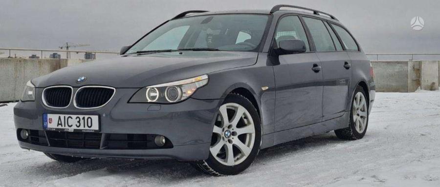 Grey BMW 525 2006 in Vilnius, with an engine capacity of 2.50 L and mileage of 242 thousand km for 3500 €, photo 1 on AUTOMOTO.COM.LV