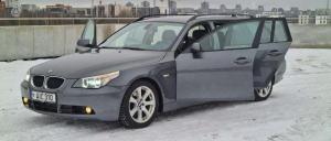 Grey BMW 525 2006 in Vilnius, with an engine capacity of 2.50 L and mileage of 242 thousand km for 3500 €, photo 19 on AUTOMOTO.COM.LV