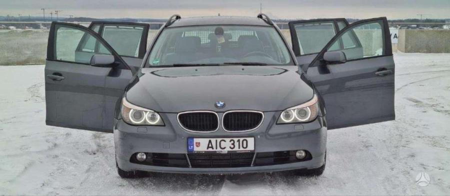 Grey BMW 525 2006 in Vilnius, with an engine capacity of 2.50 L and mileage of 242 thousand km for 3500 €, photo 20 on AUTOMOTO.COM.LV