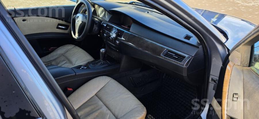 Pelēks BMW 525 2006 Aizkraukle, ar dzinēja tilpumu 2.50 L un nobraukumu 472 tūkst. km par 2500 €, foto 6 vietnē AUTOMOTO.COM.LV
