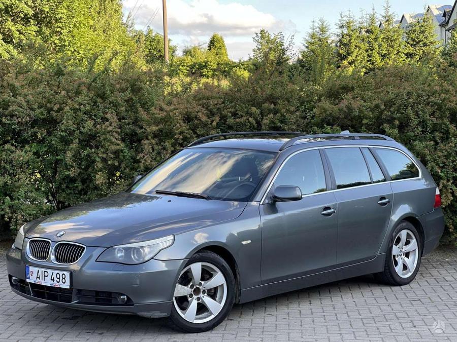 Pelēks BMW 525 2006 Viļņa, ar dzinēja tilpumu 2.50 L un nobraukumu 450 tūkst. km par 1750 €, foto 1 vietnē AUTOMOTO.COM.LV