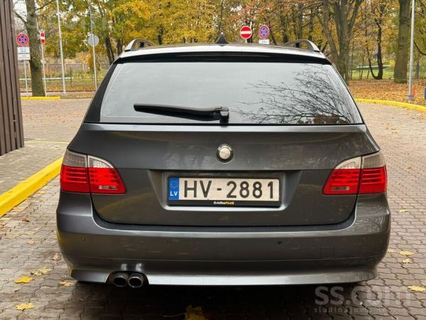 Grey BMW 525 2007 in Riga, with an engine capacity of 3.00 L and mileage of 0 thousand km for 3590 €, photo 9 on AUTOMOTO.COM.LV