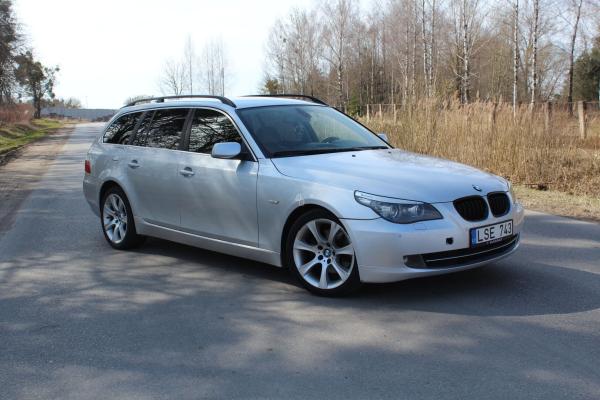 Grey BMW 525 2007 in Kaunas, with an engine capacity of 3.00 L and mileage of 387 thousand km for 2999 €, photo 6 on AUTOMOTO.COM.LV