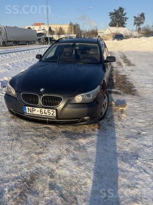 Grey BMW 525 2007 in Daugavpils, with an engine capacity of 3.00 L and mileage of 355 thousand km for 4850 €, photo  on AUTOMOTO.COM.LV
