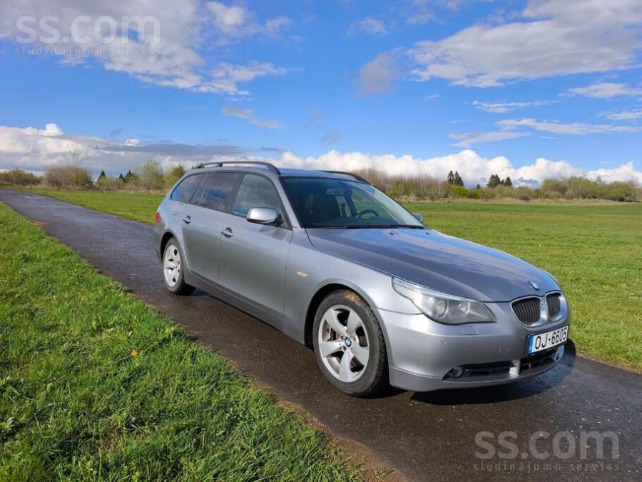 Grey BMW 525 2007 in Riga, with an engine capacity of 2.50 L and mileage of 309 thousand km for 3690 €, photo 1 on AUTOMOTO.COM.LV