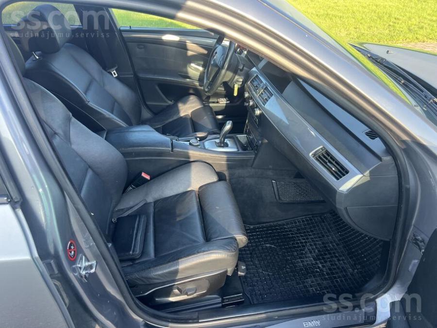 Grey BMW 525 2007 in Daugavpils, with an engine capacity of 3.00 L and mileage of 0 thousand km for 3600 €, photo 7 on AUTOMOTO.COM.LV