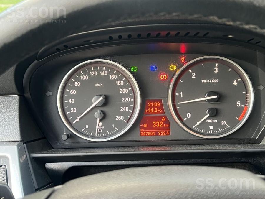 Grey BMW 525 2008 in Riga, with an engine capacity of 3.00 L and mileage of 348 thousand km for 4500 €, photo 13 on AUTOMOTO.COM.LV