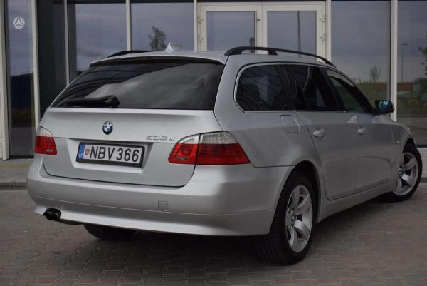 Grey BMW 525 2008 in Vilnius, with an engine capacity of 2.99 L and mileage of 360 thousand km for 3100 €, photo 6 on AUTOMOTO.COM.LV