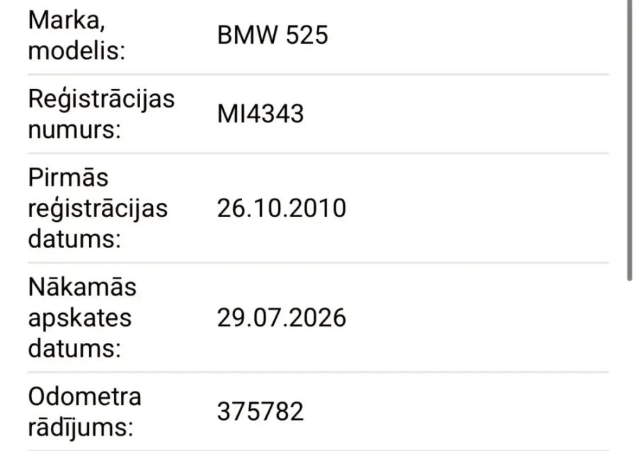 Pelēks BMW 525 2010 Rīga, ar dzinēja tilpumu 3.00 L un nobraukumu 346 tūkst. km par 5990 €, foto 30 vietnē AUTOMOTO.COM.LV