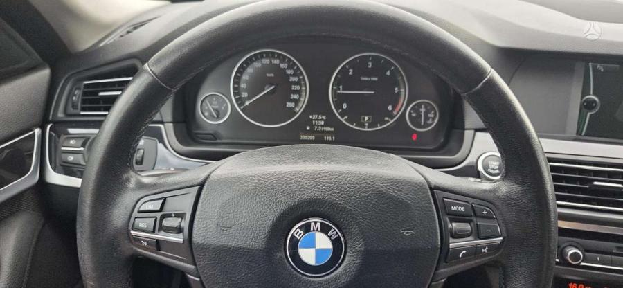 Grey BMW 525 2012 in Vilnius, with an engine capacity of 2.00 L and mileage of 330 thousand km for 6950 €, photo 11 on AUTOMOTO.COM.LV
