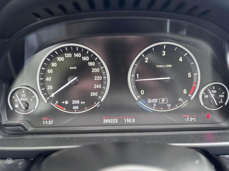 Grey BMW 525 2013 in Gargzdai, with an engine capacity of 2.00 L and mileage of 269 thousand km for 7999 €, photo 17 on AUTOMOTO.COM.LV