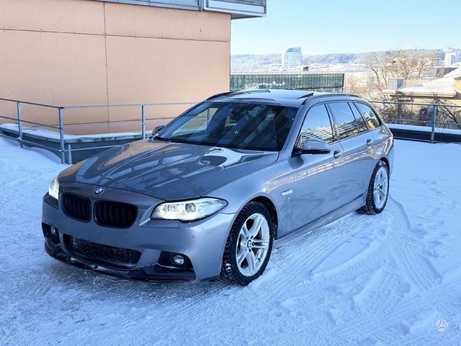 Grey BMW 525 2015 in Vilnius, with an engine capacity of 2.00 L and mileage of 229 thousand km for 10995 €, photo 3 on AUTOMOTO.COM.LV