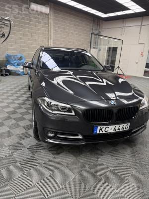 Grey BMW 525 2017 in Riga, with an engine capacity of 2.00 L and mileage of 203 thousand km for 12900 €, photo  on AUTOMOTO.COM.LV