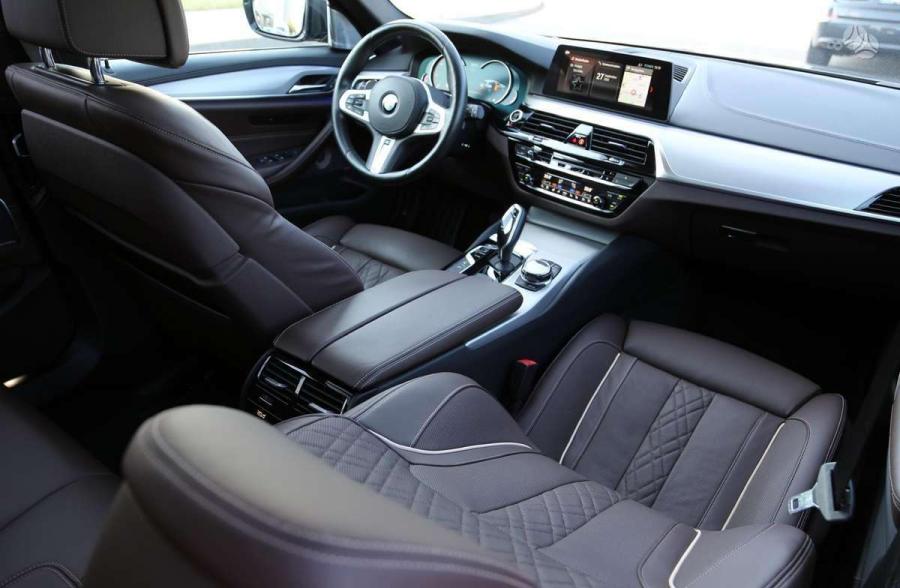 Grey BMW 525 2018 in Kaunas, with an engine capacity of 2.00 L and mileage of 212 thousand km for 20900 €, photo 17 on AUTOMOTO.COM.LV