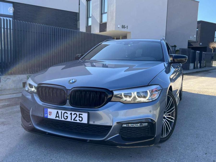Grey BMW 525 2018 in Vilnius, with an engine capacity of 2.00 L and mileage of 210 thousand km for 16600 €, photo 9 on AUTOMOTO.COM.LV