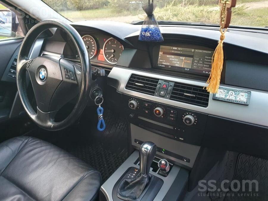 BMW 525 2005 in Daugavpils, with an engine capacity of 2.50 L and mileage of 0 thousand km for 3800 €, photo 27 on AUTOMOTO.COM.LV