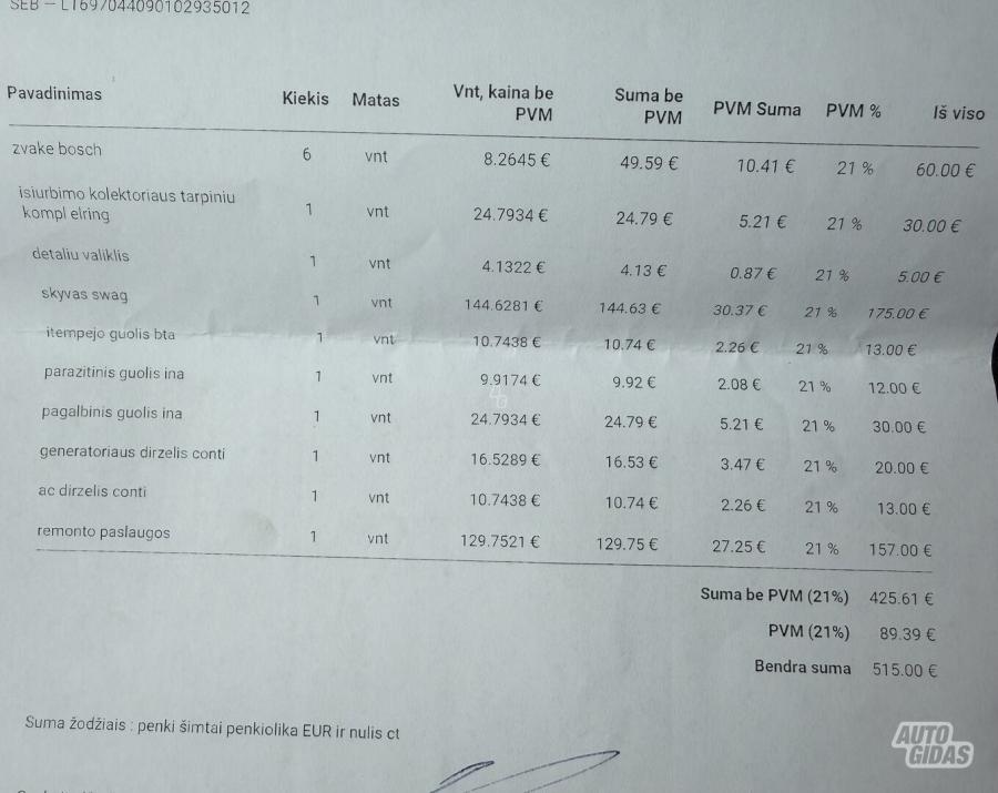 BMW 525 2008 in Vilnius, with an engine capacity of 3.00 L and mileage of 385 thousand km for 5350 €, photo 18 on AUTOMOTO.COM.LV