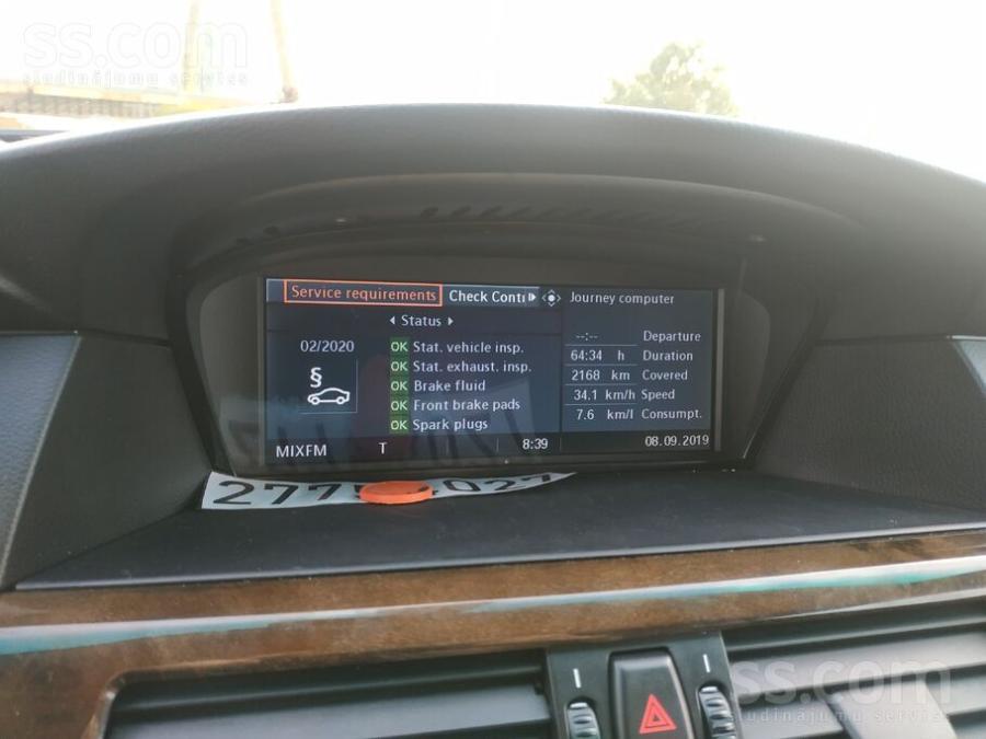 BMW 525 2006 in Riga, with an engine capacity of 2.50 L and mileage of 303 thousand km for 4400 €, photo 15 on AUTOMOTO.COM.LV