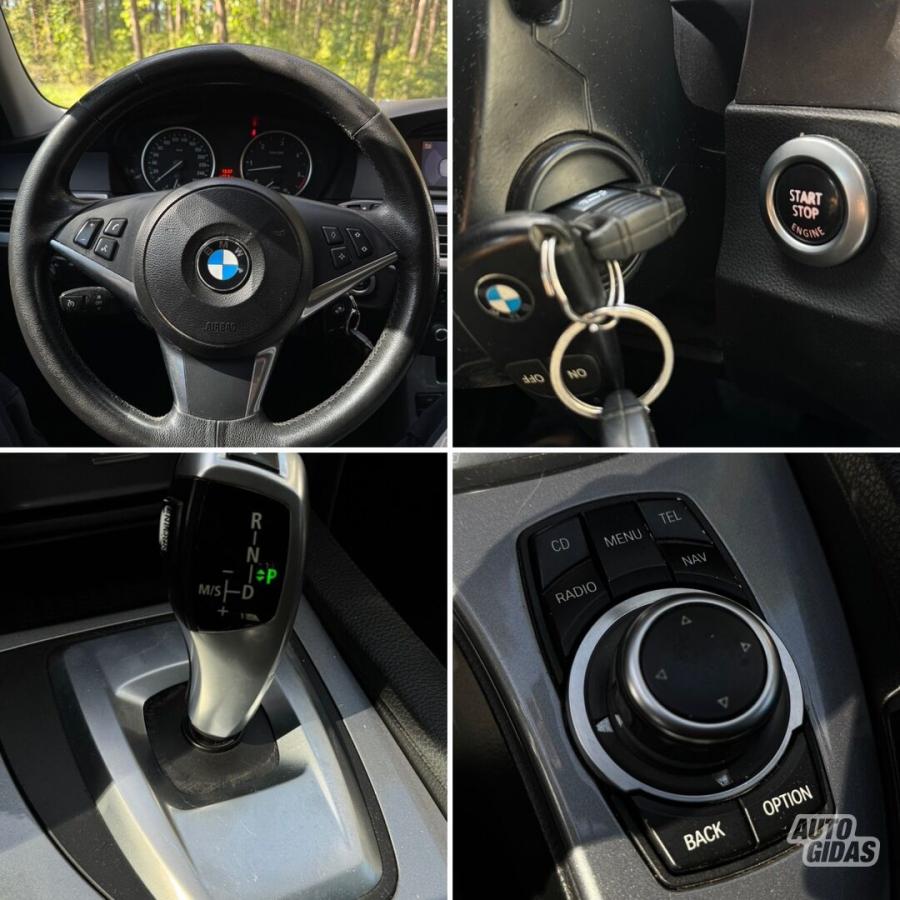 BMW 525 2009 in Vilnius, with an engine capacity of 3.00 L and mileage of 390 thousand km for 3899 €, photo 14 on AUTOMOTO.COM.LV