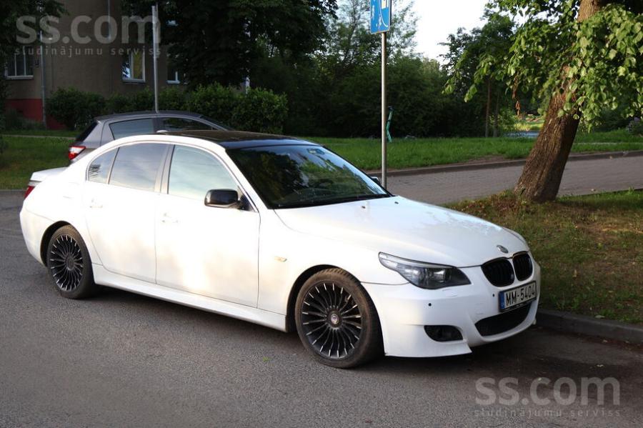 White BMW 525 2005 in Riga, with an engine capacity of 2.50 L and mileage of 0 thousand km for 5100 €, photo 1 on AUTOMOTO.COM.LV