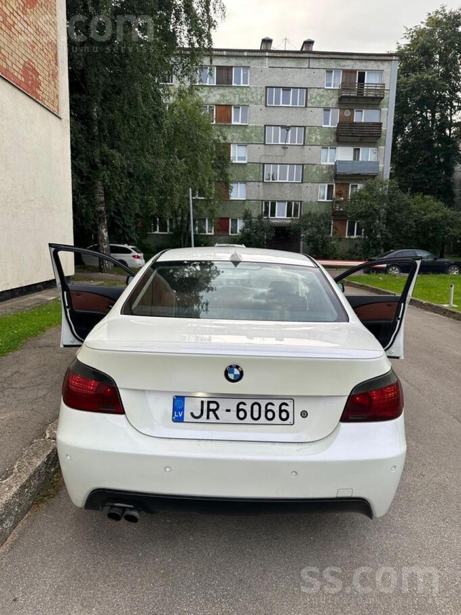 White BMW 525 2006 in Riga, with an engine capacity of 2.50 L and mileage of 370 thousand km for 7350 €, photo 3 on AUTOMOTO.COM.LV