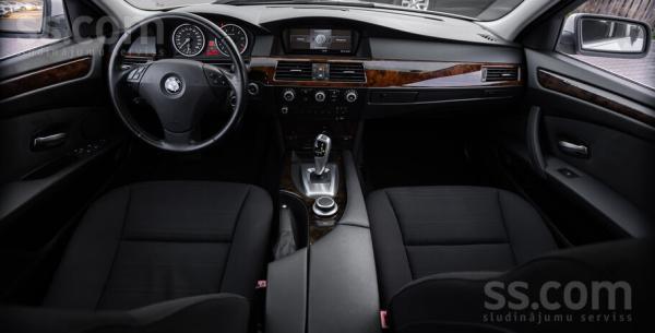 White BMW 525 2007 in Jelgava, with an engine capacity of 2.50 L and mileage of 24 thousand km for 11922 €, photo 5 on AUTOMOTO.COM.LV