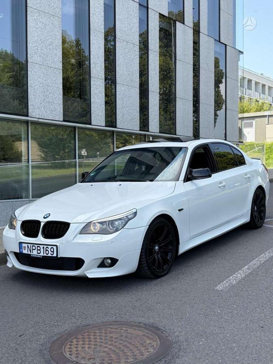 White BMW 525 2009 in Vilnius, with an engine capacity of 2.99 L and mileage of 380 thousand km for 6600 €, photo 1 on AUTOMOTO.COM.LV