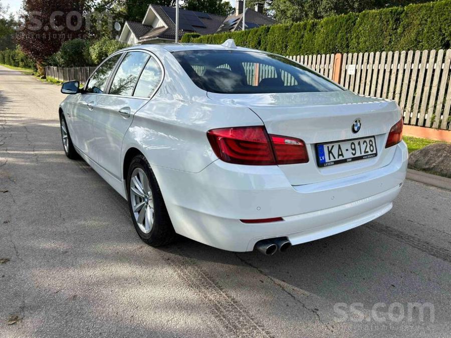 White BMW 525 2010 in Riga, with an engine capacity of 3.00 L and mileage of 226 thousand km for 9200 €, photo 6 on AUTOMOTO.COM.LV
