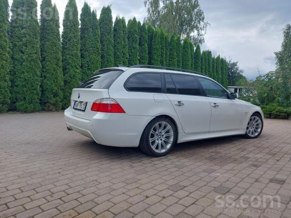 White BMW 525 2008 in Ogre, with an engine capacity of 3.00 L and mileage of 290 thousand km for 5200 €, photo 4 on AUTOMOTO.COM.LV