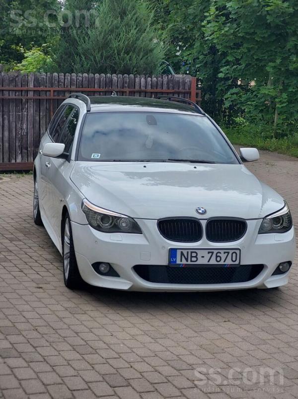 White BMW 525 2008 in Ogre, with an engine capacity of 3.00 L and mileage of 290 thousand km for 5200 €, photo 5 on AUTOMOTO.COM.LV