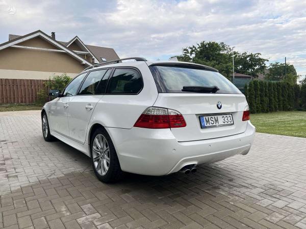 White BMW 525 2009 in Vilnius, with an engine capacity of 3.00 L and mileage of 256 thousand km for 6200 €, photo 7 on AUTOMOTO.COM.LV