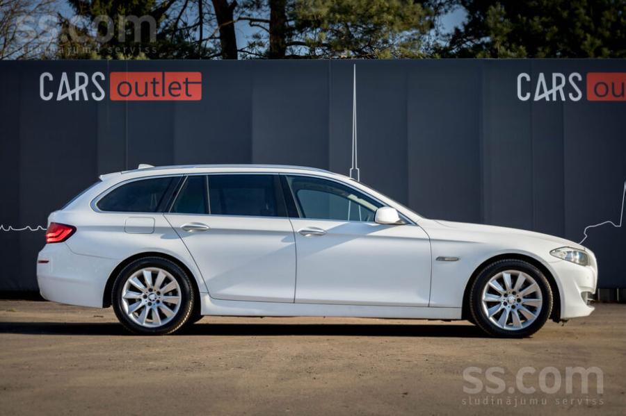 White BMW 525 2011 in Riga, with an engine capacity of 3.00 L and mileage of 341 thousand km for 8990 €, photo 5 on AUTOMOTO.COM.LV