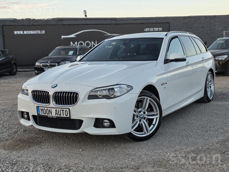 White BMW 525 2013 in Liepaja, with an engine capacity of 2.00 L and mileage of 235 thousand km for 11995 €, photo 1 on AUTOMOTO.COM.LV
