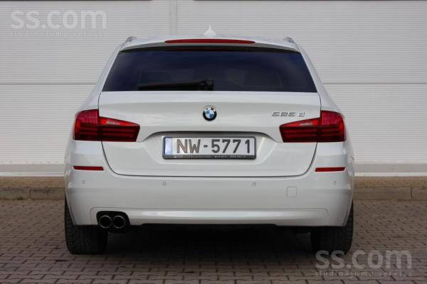 White BMW 525 2014 in Riga, with an engine capacity of 2.00 L and mileage of 0 thousand km for 7495 €, photo 6 on AUTOMOTO.COM.LV