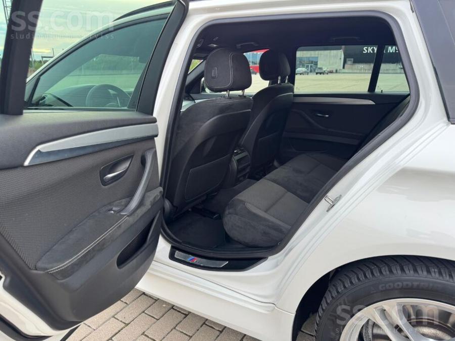 White BMW 525 2014 in Riga, with an engine capacity of 2.00 L and mileage of 314 thousand km for 8900 €, photo 12 on AUTOMOTO.COM.LV