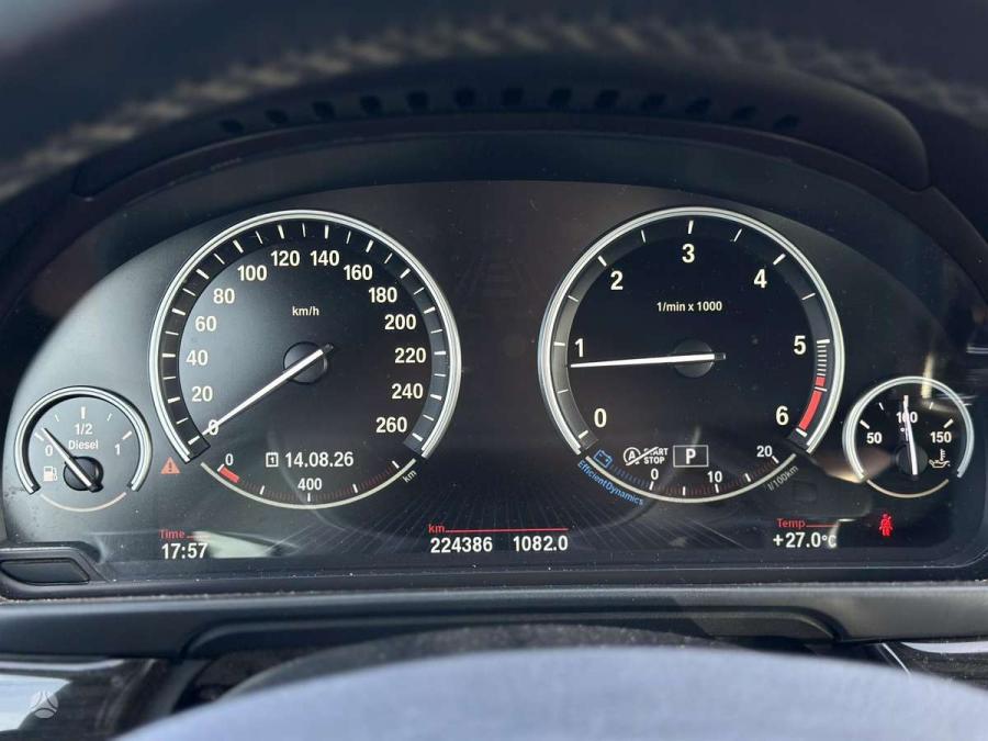 White BMW 525 2014 in Kaunas, with an engine capacity of 2.00 L and mileage of 220 thousand km for 9450 €, photo 9 on AUTOMOTO.COM.LV