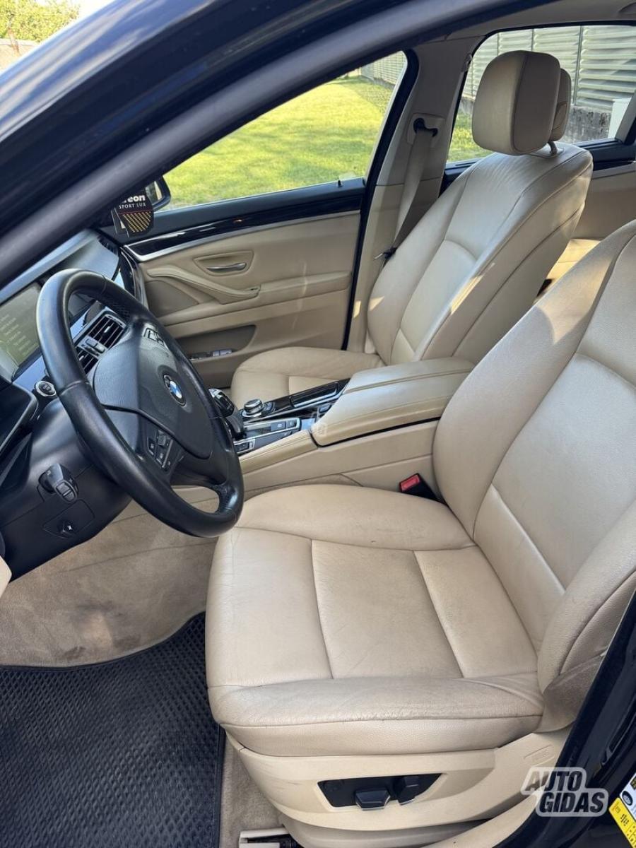 Black BMW 528 2012 in Kaunas, with an engine capacity of 2.00 L and mileage of 258 thousand km for 7100 €, photo 6 on AUTOMOTO.COM.LV