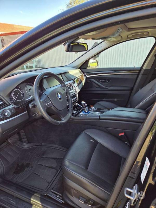 Black BMW 528 2013 in Kaunas, with an engine capacity of 2.00 L and mileage of 145 thousand km for 10950 €, photo 6 on AUTOMOTO.COM.LV