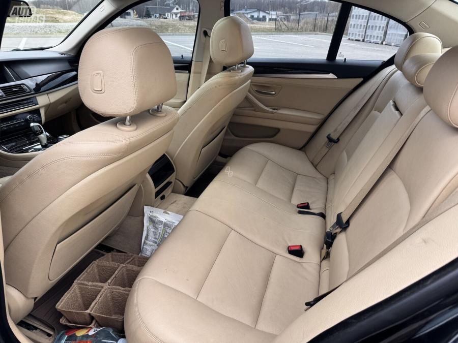 Black BMW 528 2014 in Radviliskis, with an engine capacity of 2.00 L and mileage of 173 thousand km for 6700 €, photo 11 on AUTOMOTO.COM.LV