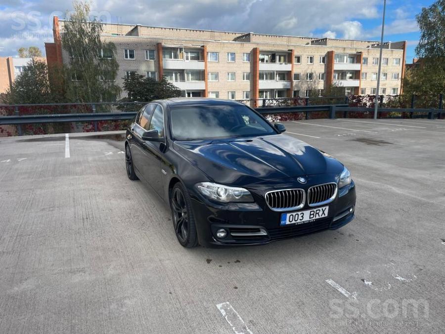 Black BMW 528 2017 in Tallinn, with an engine capacity of 2.00 L and mileage of 107 thousand km for 14000 €, photo 1 on AUTOMOTO.COM.LV