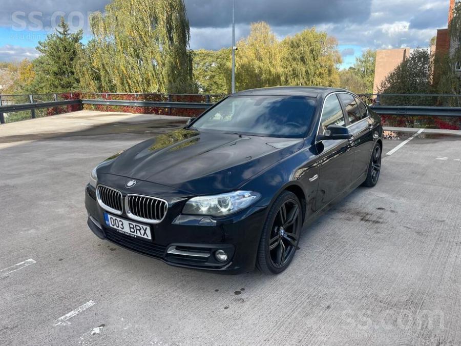 Black BMW 528 2017 in Tallinn, with an engine capacity of 2.00 L and mileage of 107 thousand km for 14000 €, photo 2 on AUTOMOTO.COM.LV