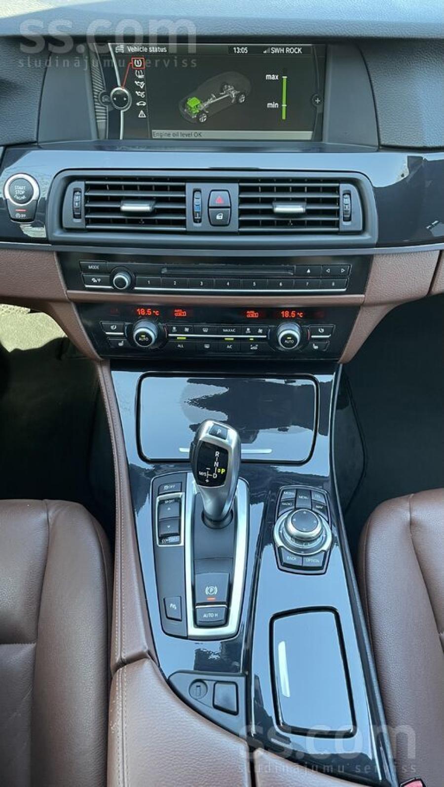 Black BMW 528 2012 in Riga, with an engine capacity of 2.00 L and mileage of 288 thousand km for 9900 €, photo 11 on AUTOMOTO.COM.LV