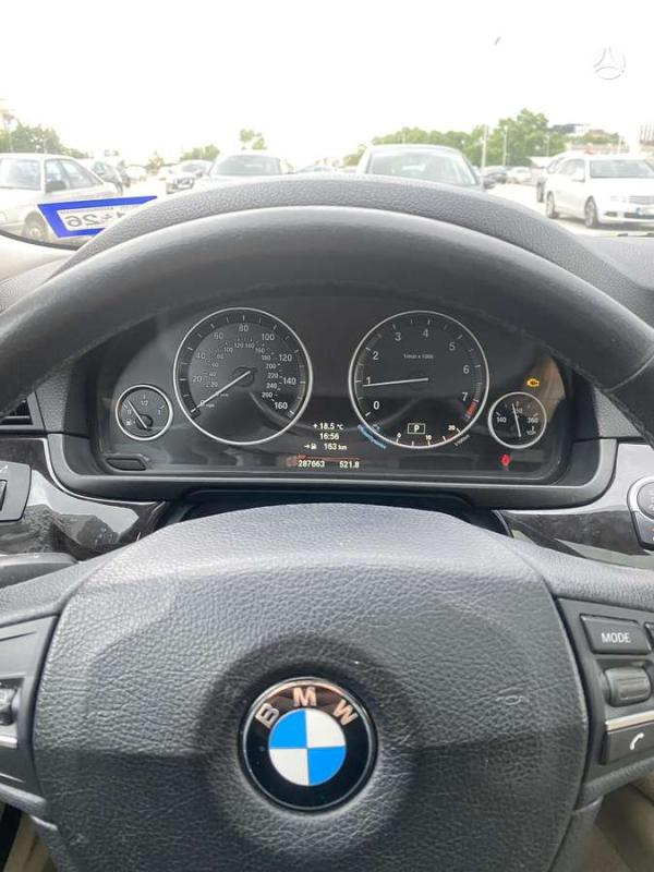 Brown BMW 528 2014 in Vilnius, with an engine capacity of 2.00 L and mileage of 288 thousand km for 6200 €, photo 10 on AUTOMOTO.COM.LV