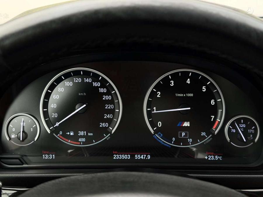 Grey BMW 528 2012 in Vilnius, with an engine capacity of 2.00 L and mileage of 234 thousand km for 8450 €, photo 35 on AUTOMOTO.COM.LV