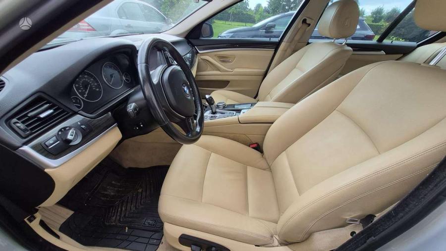 Grey BMW 528 2015 in Klaipeda, with an engine capacity of 2.00 L and mileage of 285 thousand km for 5600 €, photo 18 on AUTOMOTO.COM.LV