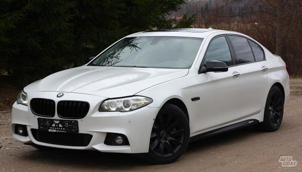 White BMW 528 2014 in Petrikaiciai, with an engine capacity of 2.00 L and mileage of 202 thousand km for 11999 €, photo 6 on AUTOMOTO.COM.LV