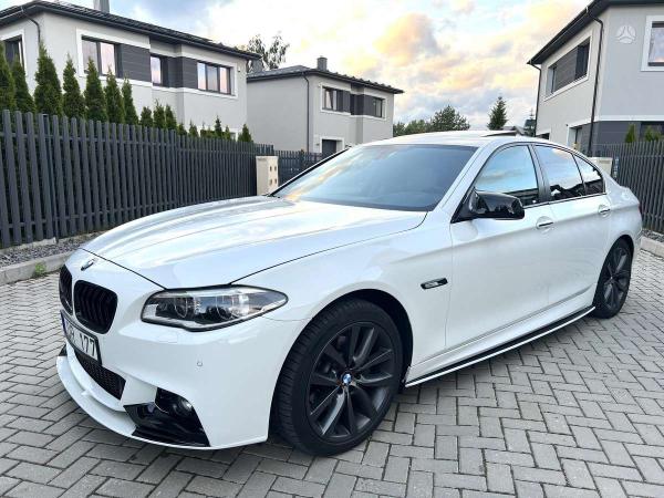 White BMW 528 2014 in Vilnius, with an engine capacity of 2.00 L and mileage of 230 thousand km for 11300 €, photo 4 on AUTOMOTO.COM.LV