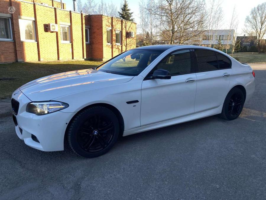 White BMW 528 2014 in Marijampole, with an engine capacity of 2.00 L and mileage of 236 thousand km for 10950 €, photo 4 on AUTOMOTO.COM.LV