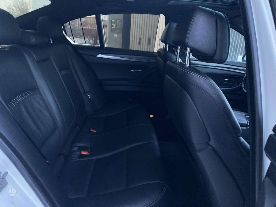 White BMW 528 2014 in Marijampole, with an engine capacity of 2.00 L and mileage of 236 thousand km for 10950 €, photo 24 on AUTOMOTO.COM.LV