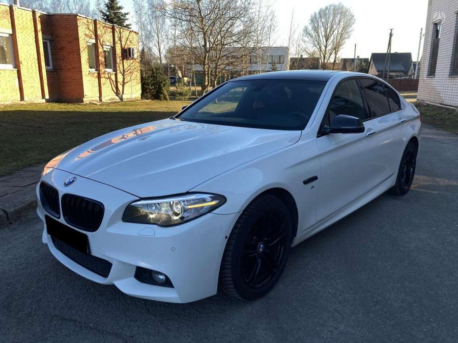 White BMW 528 2014 in Marijampole, with an engine capacity of 2.00 L and mileage of 236 thousand km for 5999 €, photo 1 on AUTOMOTO.COM.LV